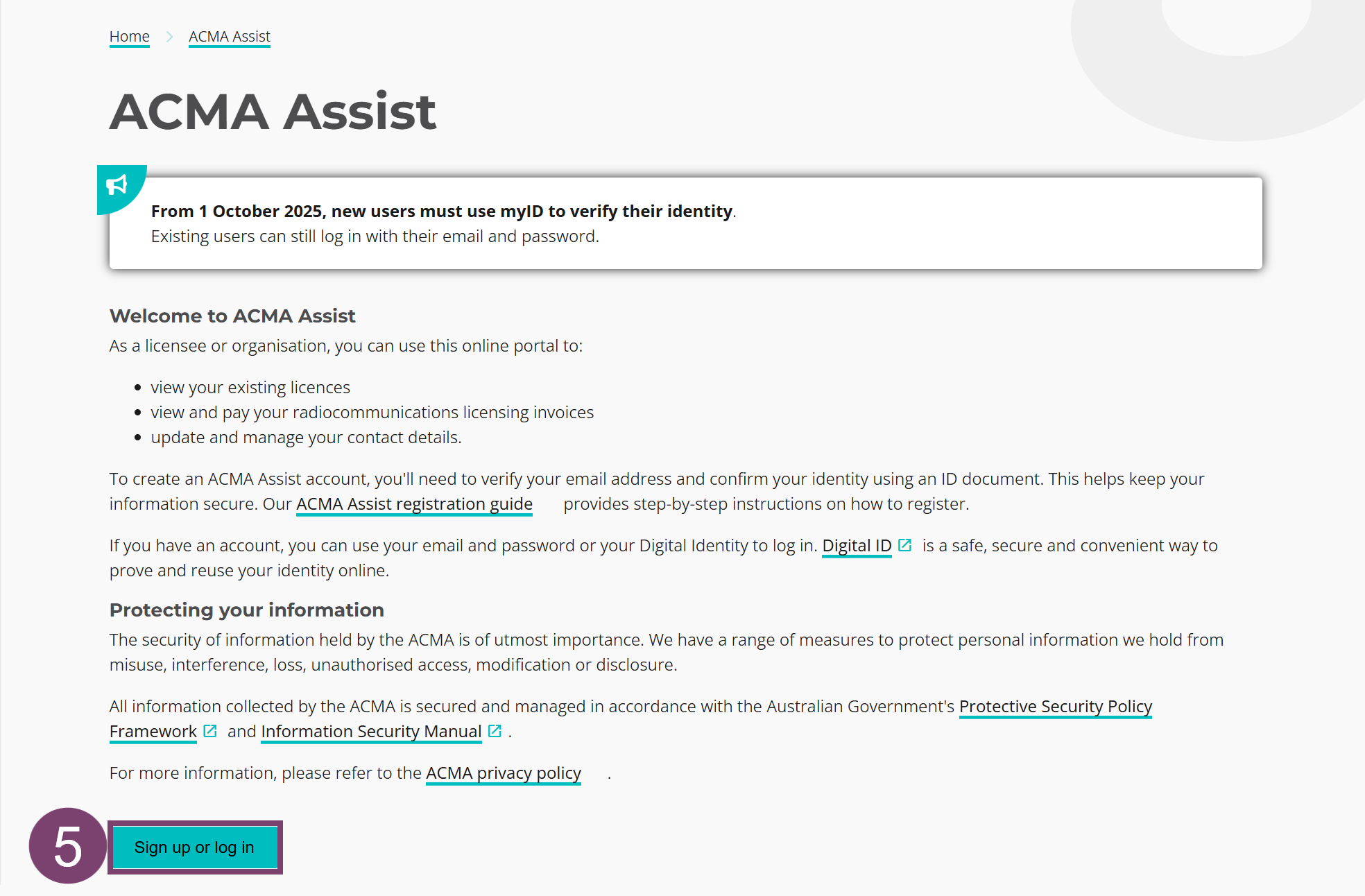 Instructions | ACMA